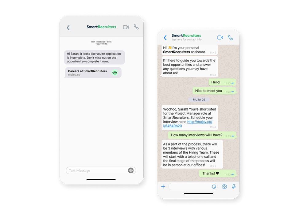 Text Recruiting Software - Text Message Candidate Engagement
